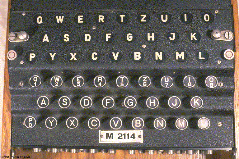 The Enigma Machine: keyboard and light panel